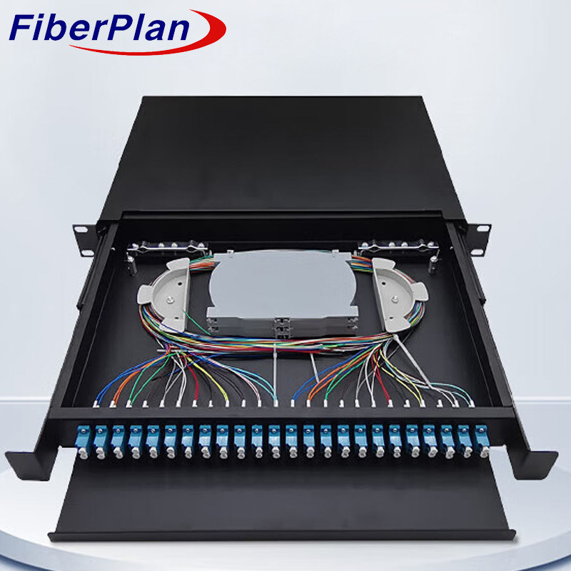 FTTH Terminal Fiber Optic Box 24 Port ODF 19 Inch Fiber Optic ...